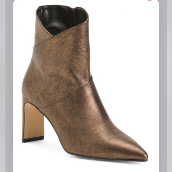 Marian | Shoes | Marian Spain Booties In Bronze Metallic Leather | Poshmark
